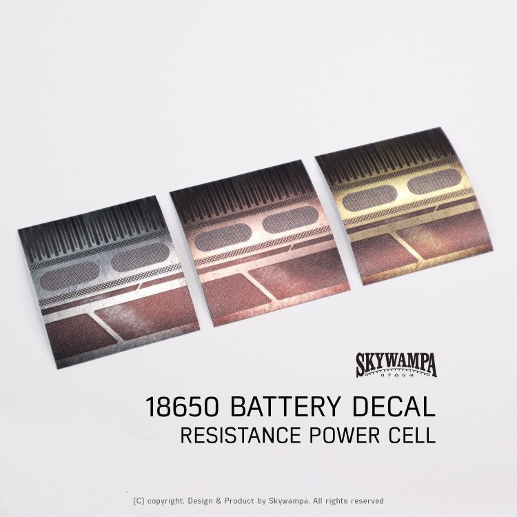 18650 Battery Wrap Decal Sticker Resistance Power Cell - Etsy