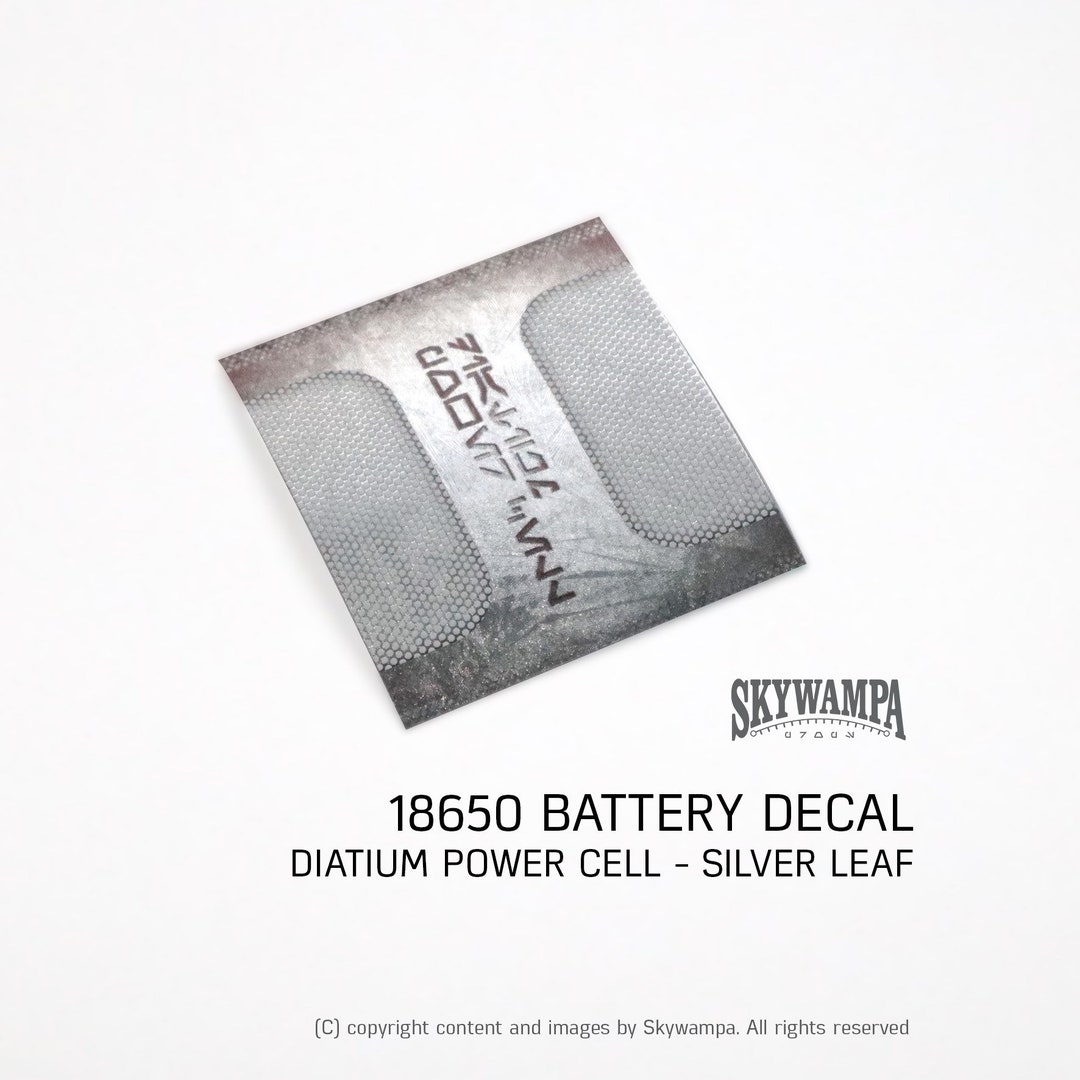 Diatium Power Cell - Battery Decal Sticker Made to Wrap 18650 Lithium ...