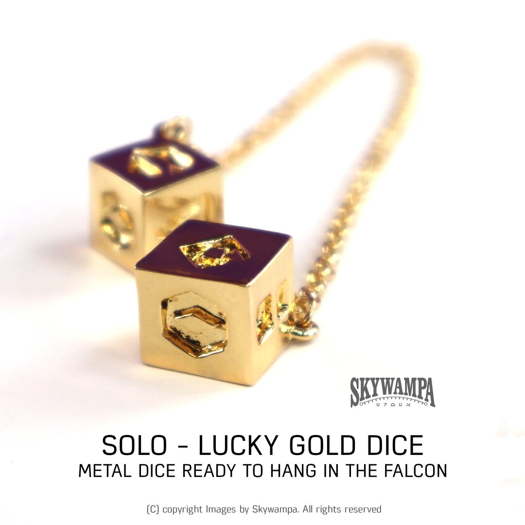 Solo Lucky Gold Hanging Sabacc Dice Real Metal Prop Replica - Etsy