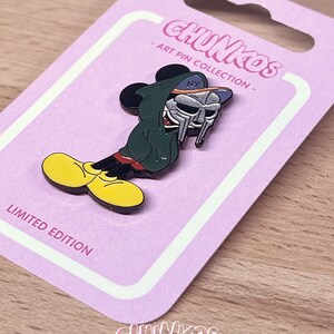 MM Doom Limited Edition Art Pin Badge - Mickey X MF Doom - Made by ...