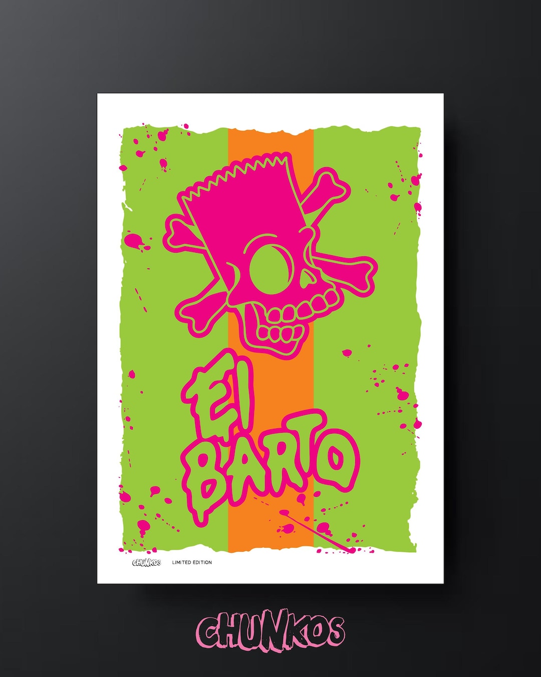 El Barto Bart Simpson Art Print – Punk Rock Skateboard Poster, Graffiti ...