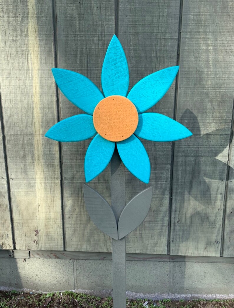Wood Flowers Outdoor Garden Decoration Home and Living Barn - Etsy