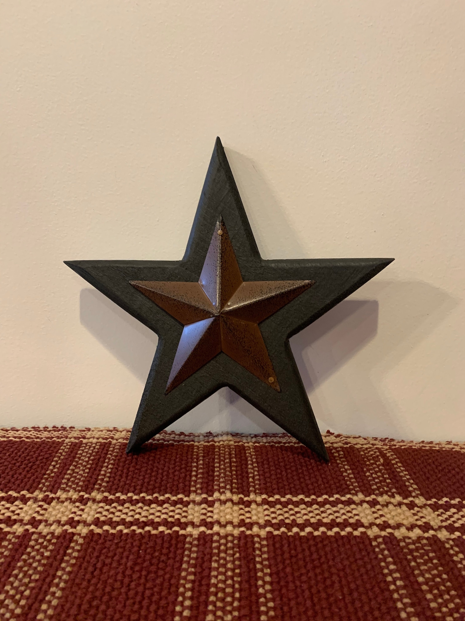 Wood Star 9 1/2 Inch Farmhouse Primitive Wall Decor Home Decor Home and ...