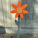 Flowers Spring Summer Fall Yard Decor Large Wood Flower on Metal Stake ...