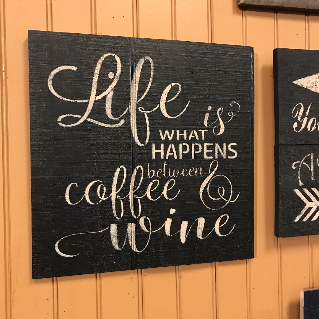 Wood Painted Sign Farmhouse Sign Primitive Wall Home Decor Stenciled ...