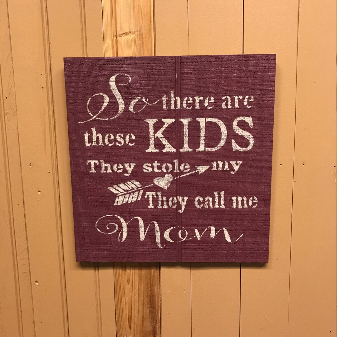 Wood Sign Farmhouse Primitive Wall Home Decor Stenciled Rustic Wood ...