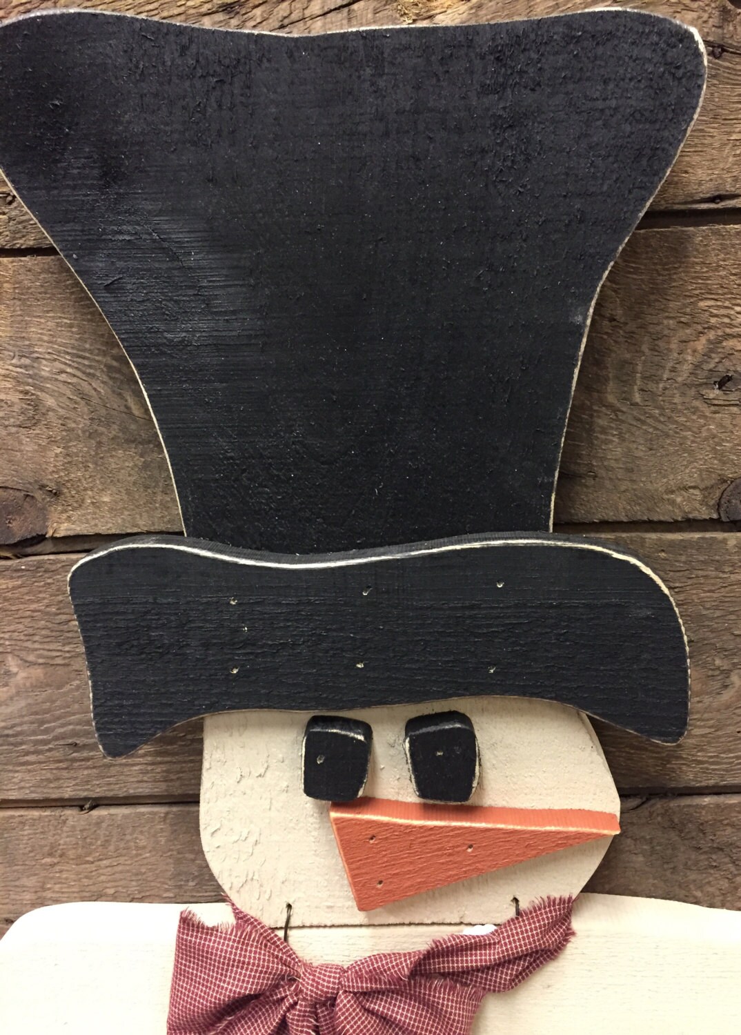 Wood Snowman Primitive Christmas Decor Holiday Winter | Etsy