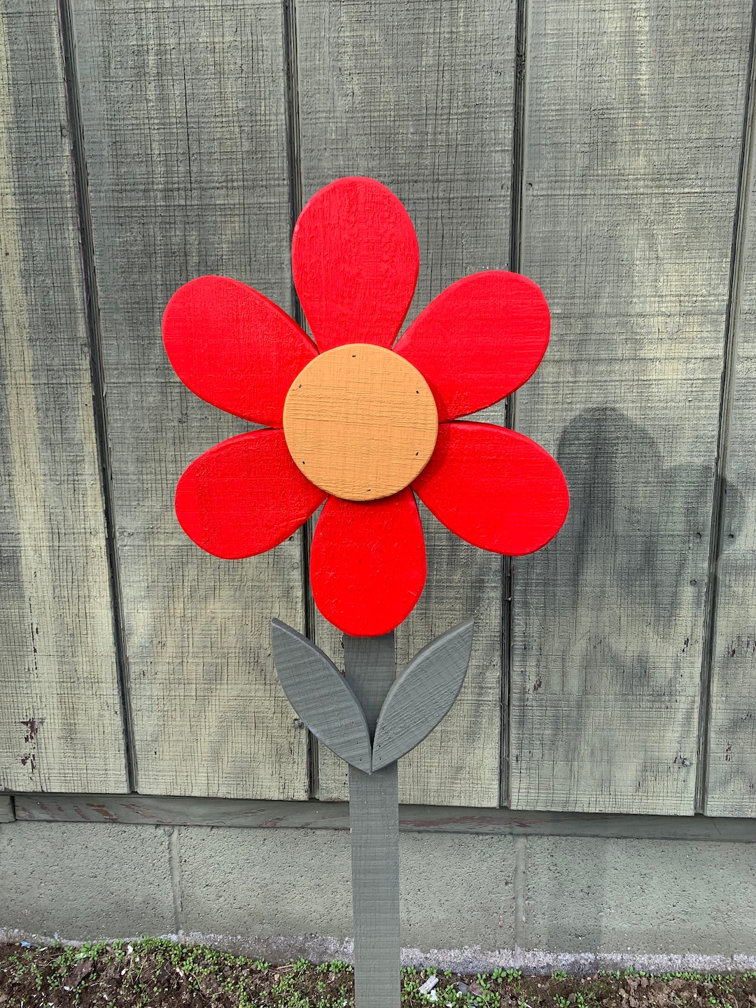 Wood Flower Yard Art Outdoor and Garden Decoration Home and Living ...