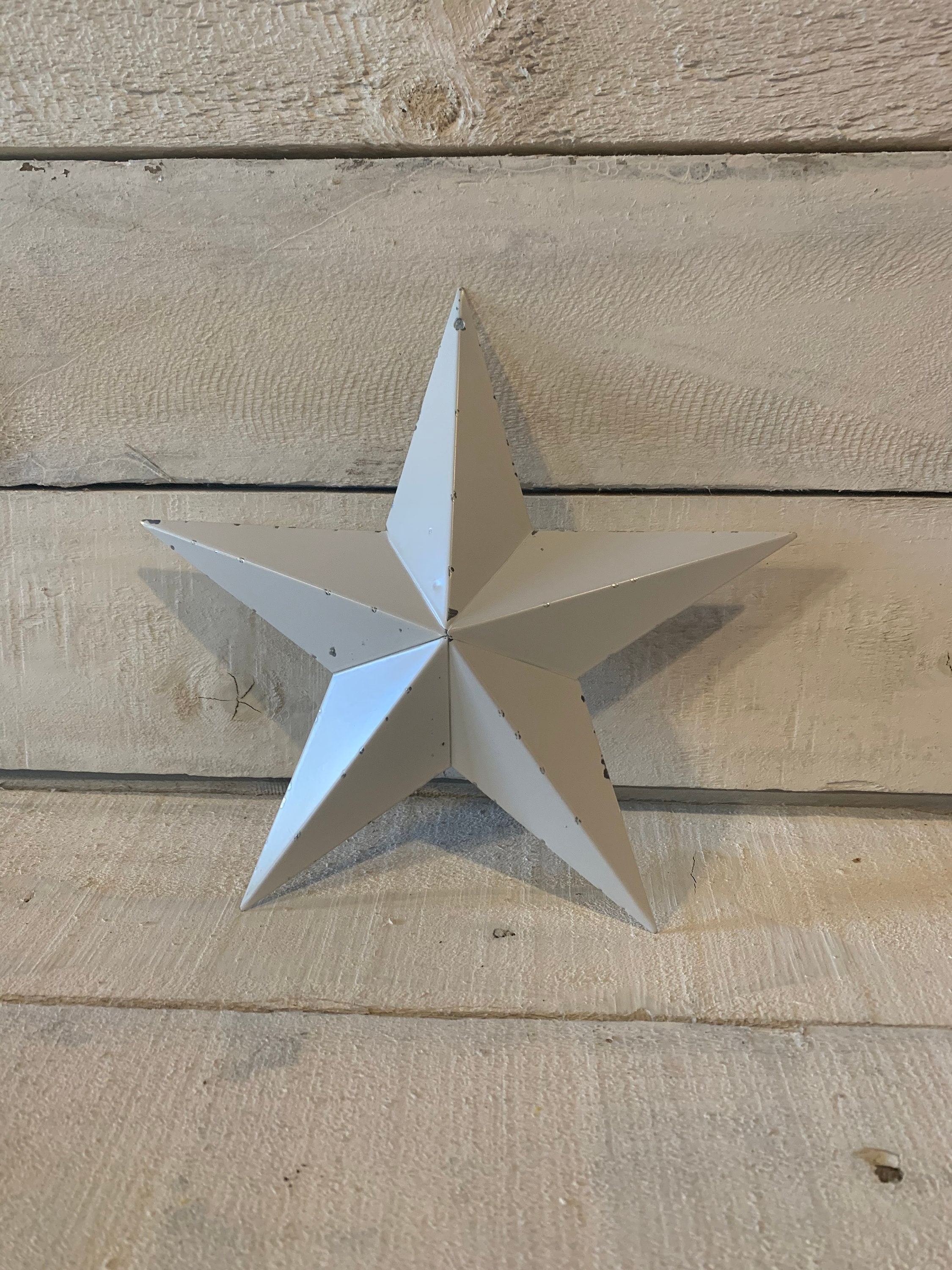Metal Star 8 inch Distressed White Home and Living Decor | Etsy