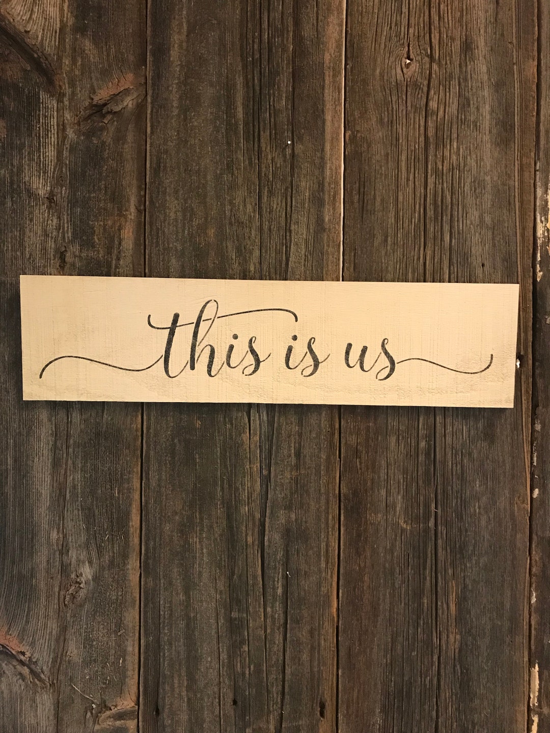 Sign Wood Farmhouse, This is Us , Wall Home Decor Stenciled Rustic Wood ...