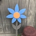 Flowers Spring Summer Fall Yard Decor Large Wood Flower on Metal Stake ...