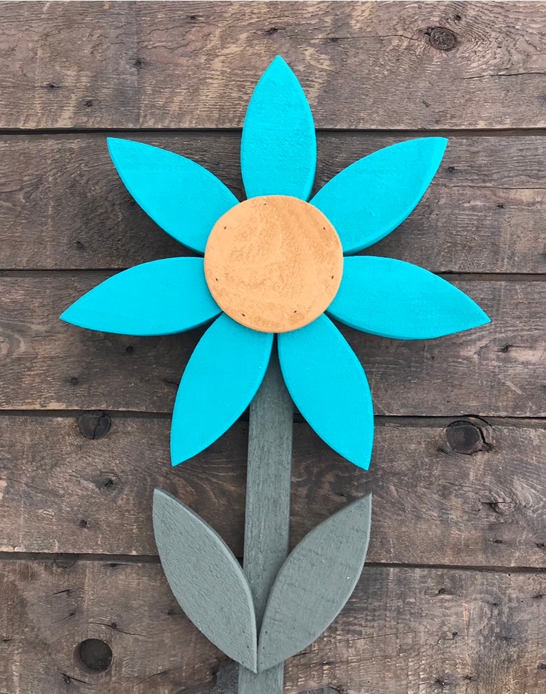 Wood Flowers Outdoor Garden Decoration Home and Living Garden | Etsy