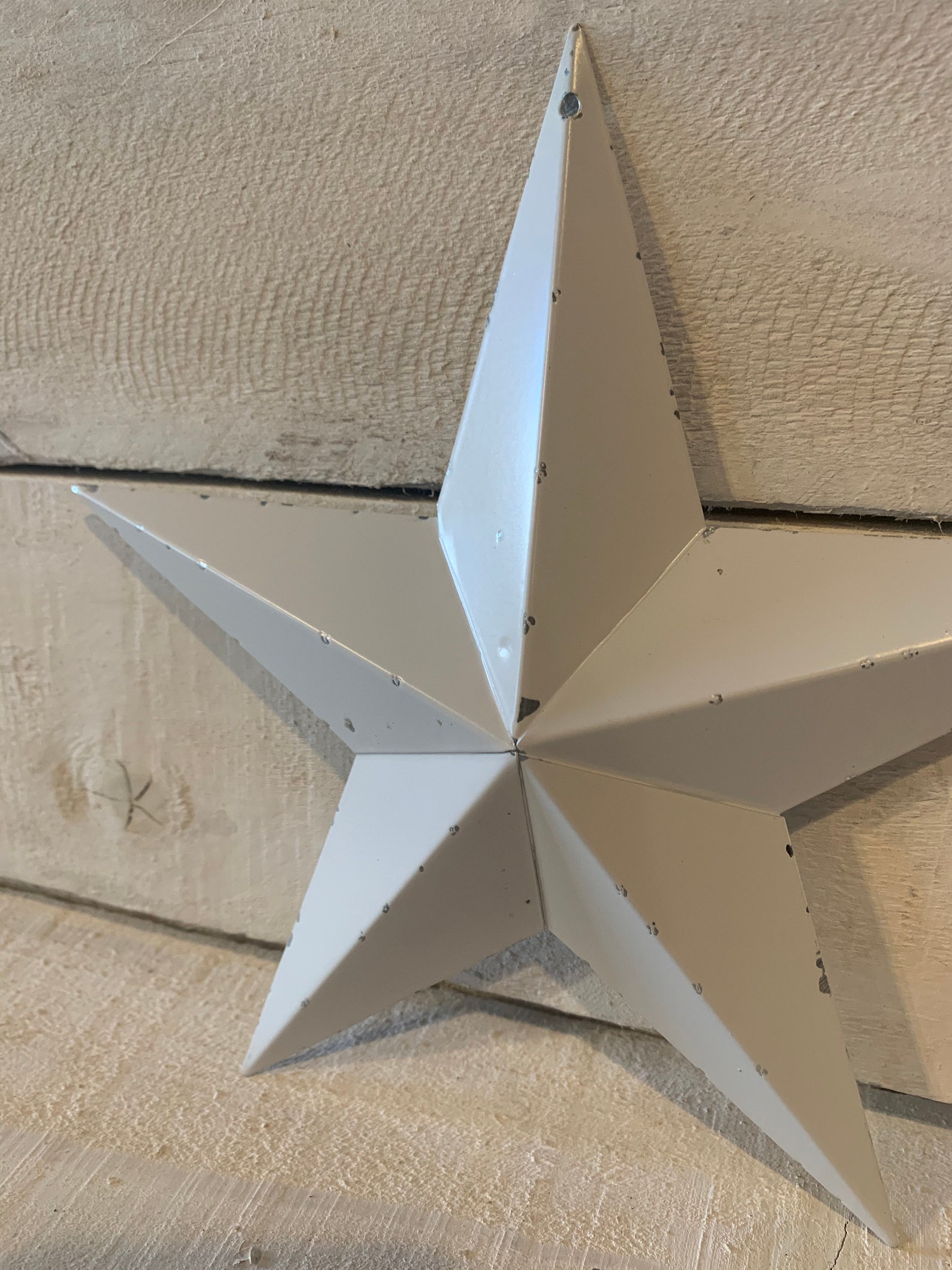 Metal Star 8 Inch Distressed White Home and Living Decor - Etsy