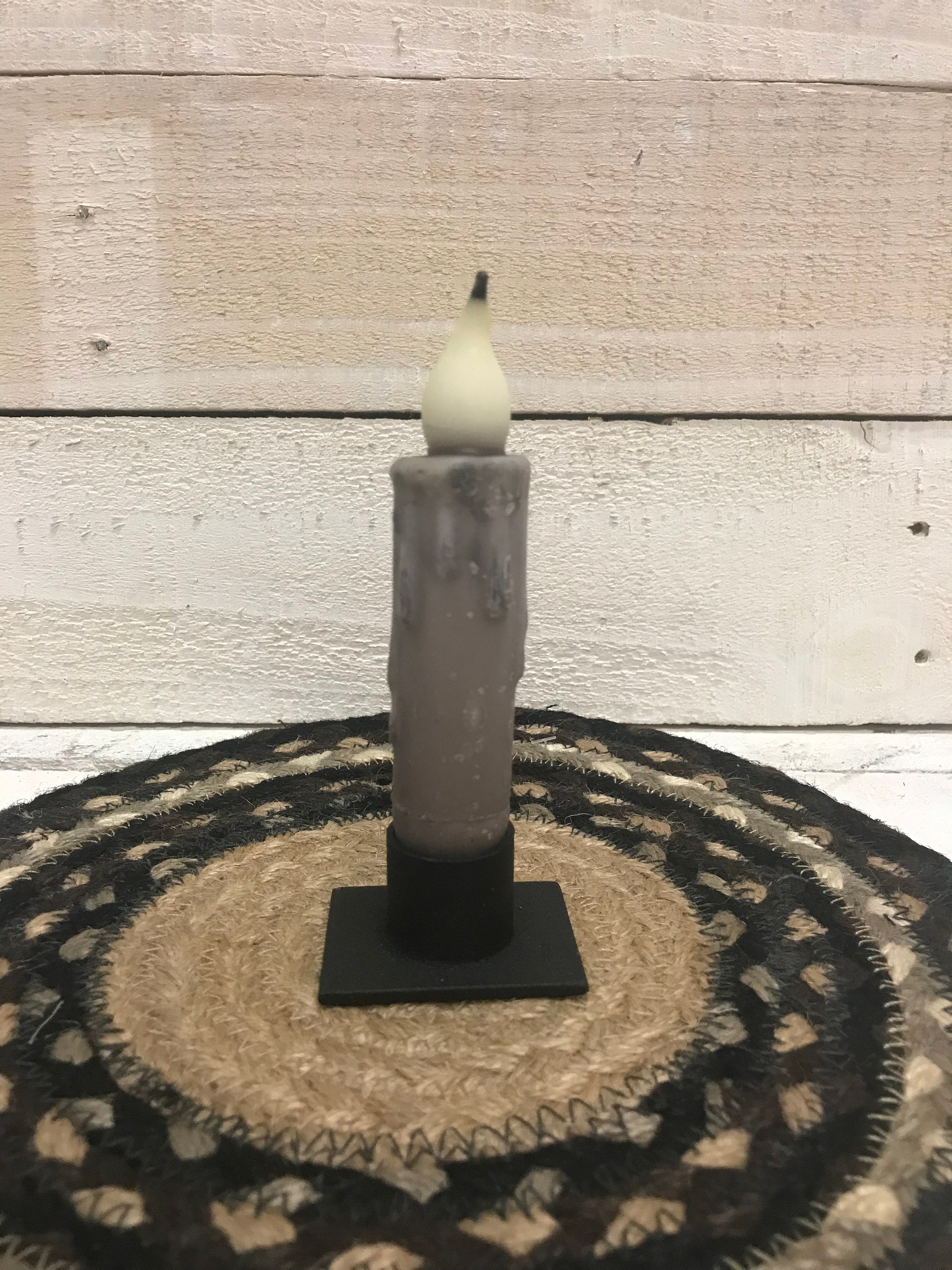 Timer Taper Candle Wax Dipped 4 Inch Flickering Candle Battery Operated ...