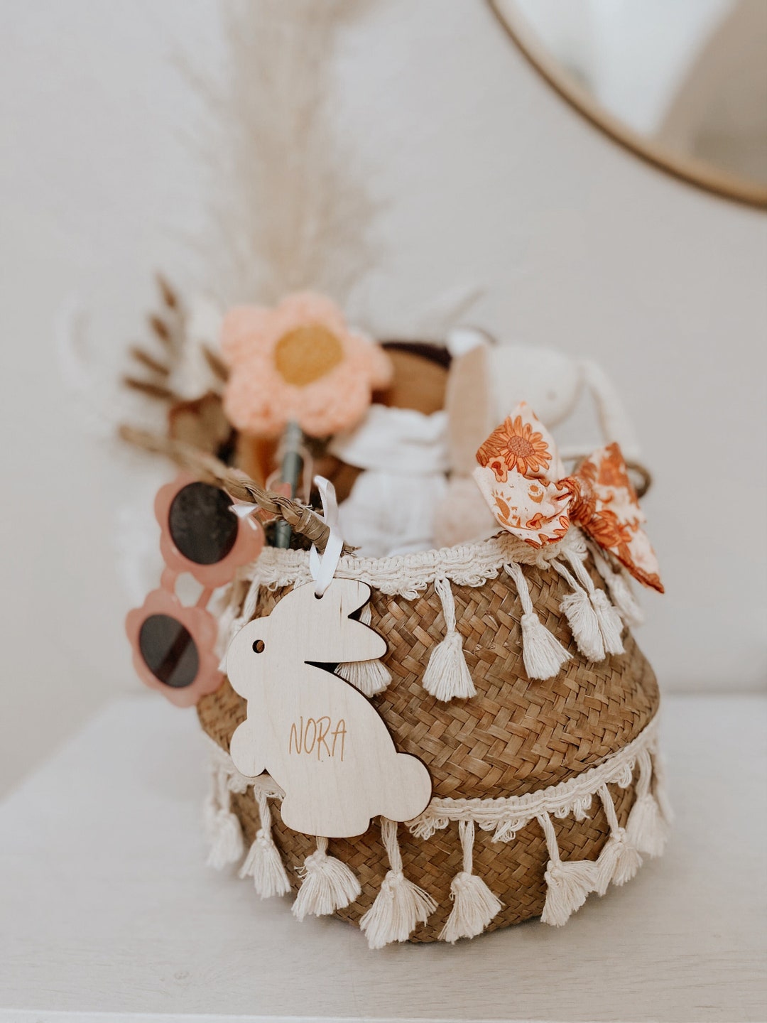 Personalized Easter Basket Tags | Bunny Place Cards | Name Tags ...