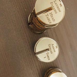 Custom Mirror Lasercut Drink Tags - Round Acrylic Tags - Seating ...