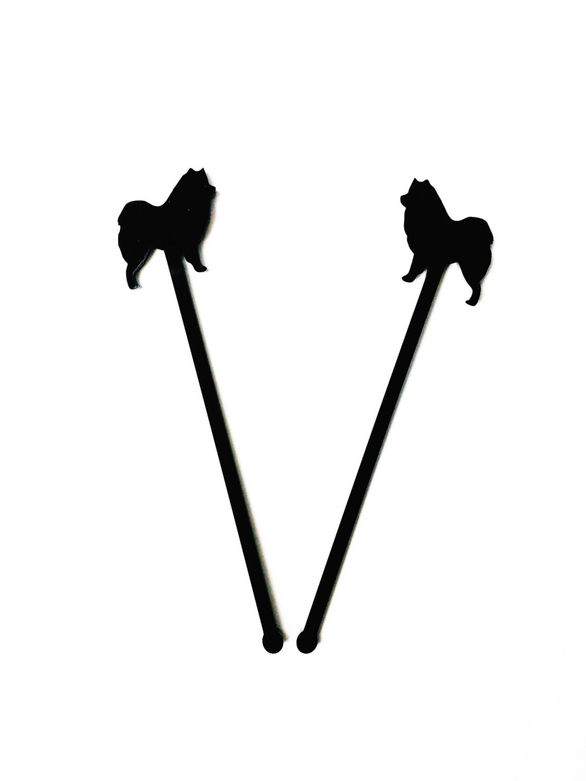 Custom Dog Silhouette Swizzle Stickgift Ideaspersonalized | Etsy