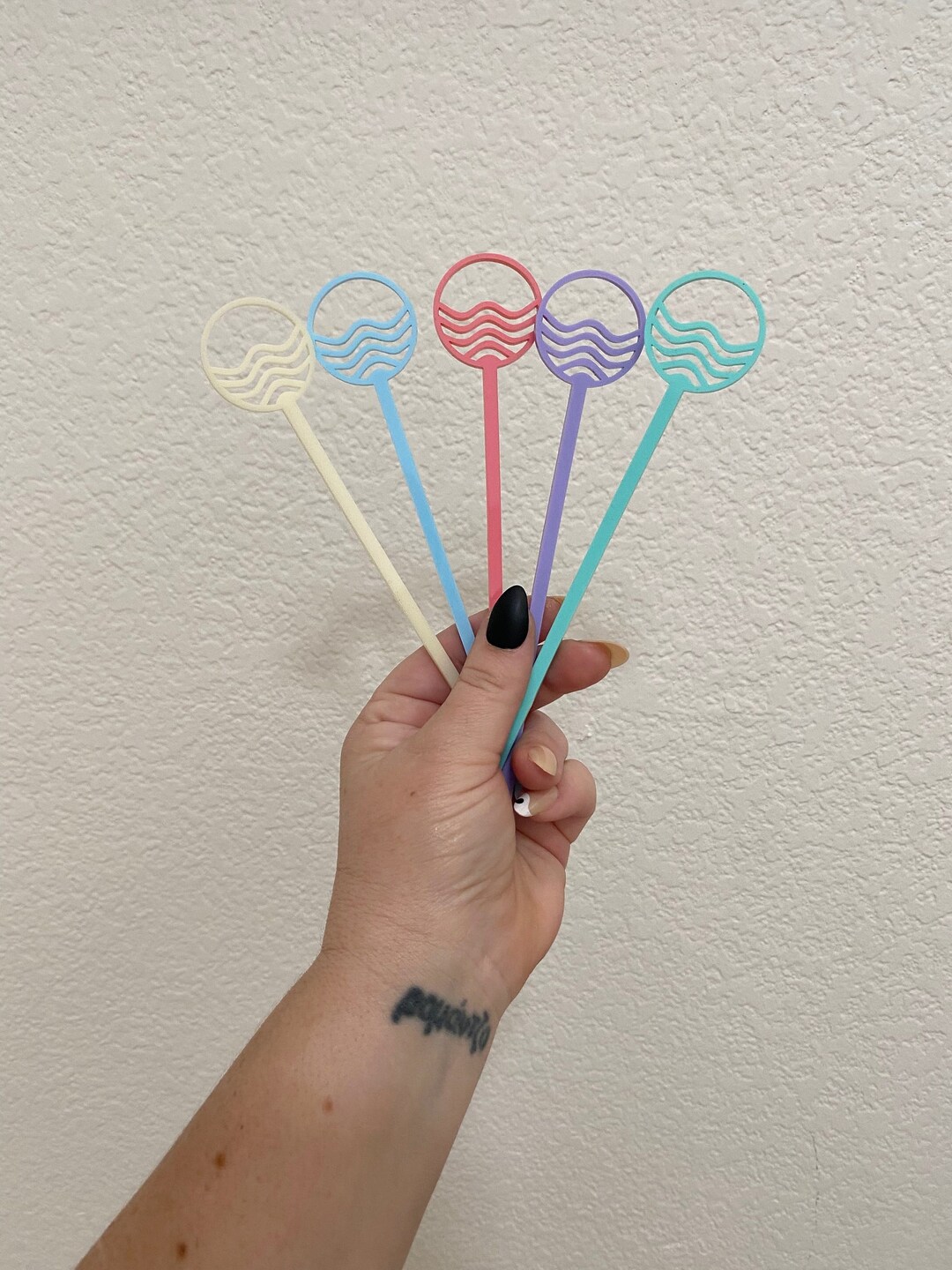 Ocean Waves Drink Stirrers,surfer Girl,surfer Boy,surf Themed Party ...