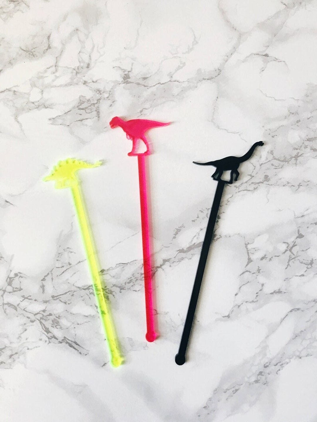 Dinosaur Drink Stirrers: Acrylic Dino Party Swizzle Sticks (50 Pack) - Etsy