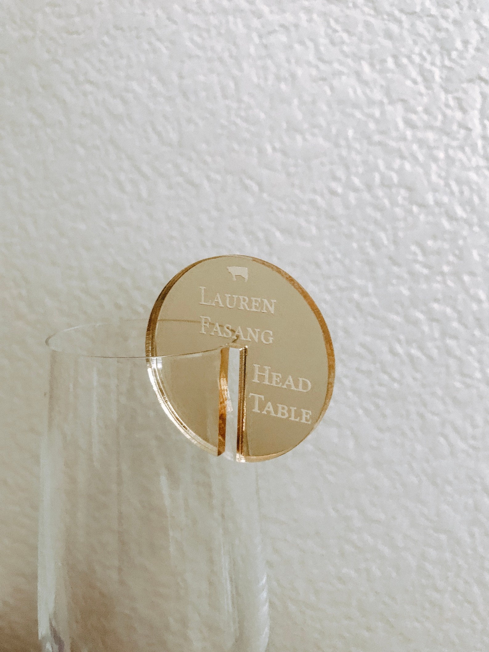 Custom Mirror Lasercut Drink Tags - Round Acrylic Tags - Seating ...