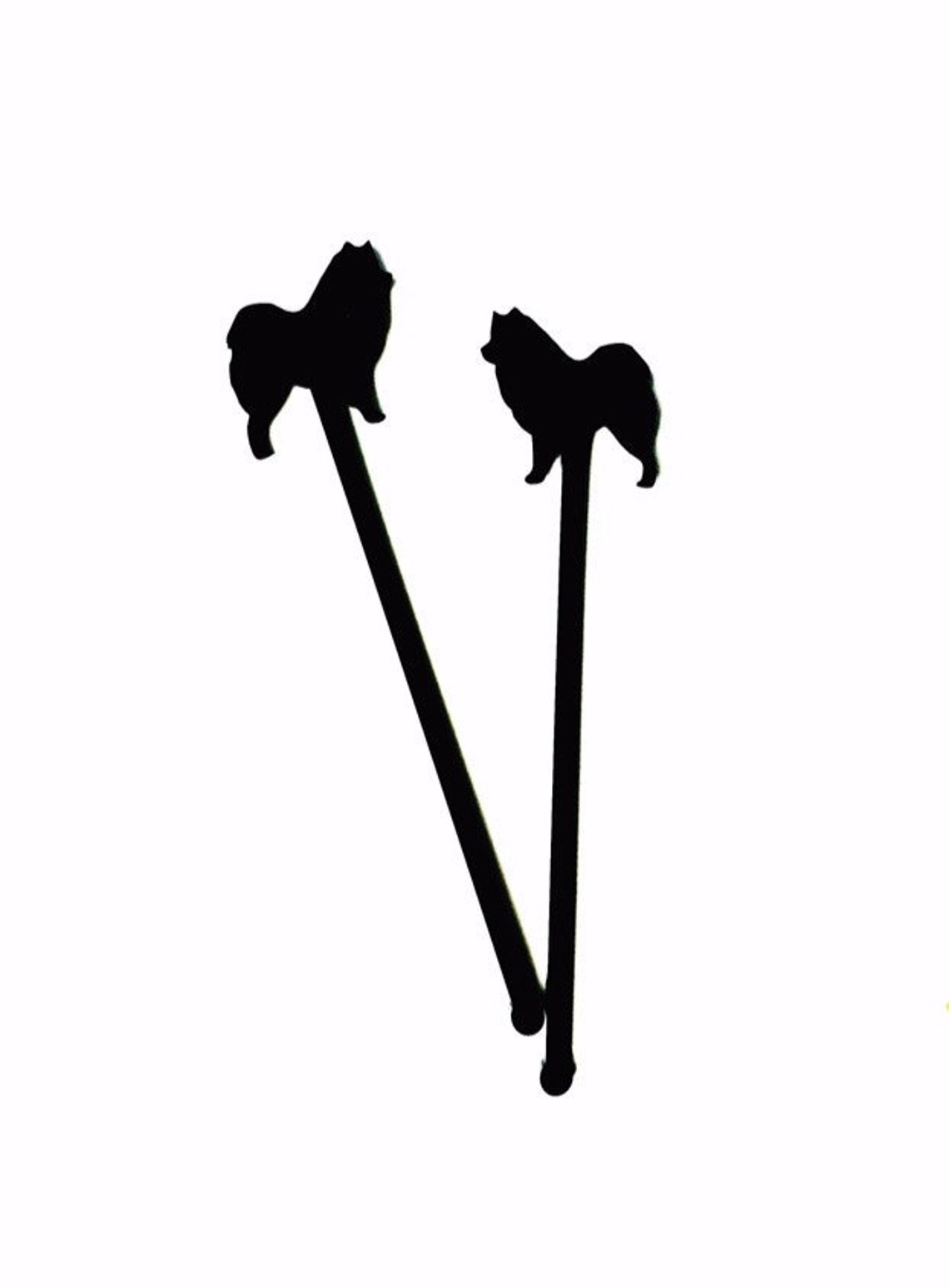 Custom Dog Silhouette Swizzle Stickgift Ideaspersonalized | Etsy