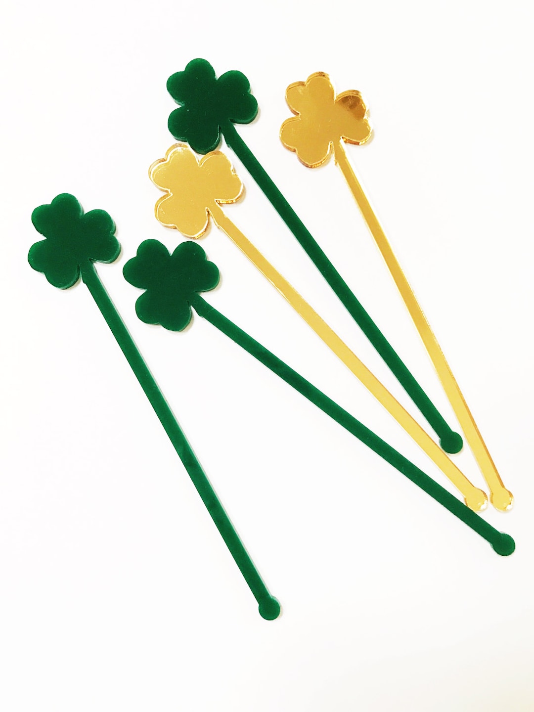 Four Leaf Clover Drink Stirrer,st Patty's Day Stir Stick,bar,swizzle ...