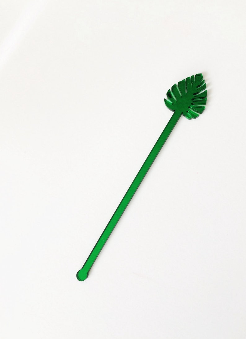 Palm Leaf Drink Stirrer Set,decor,monstera,leaves,fall Leaves,holiday ...