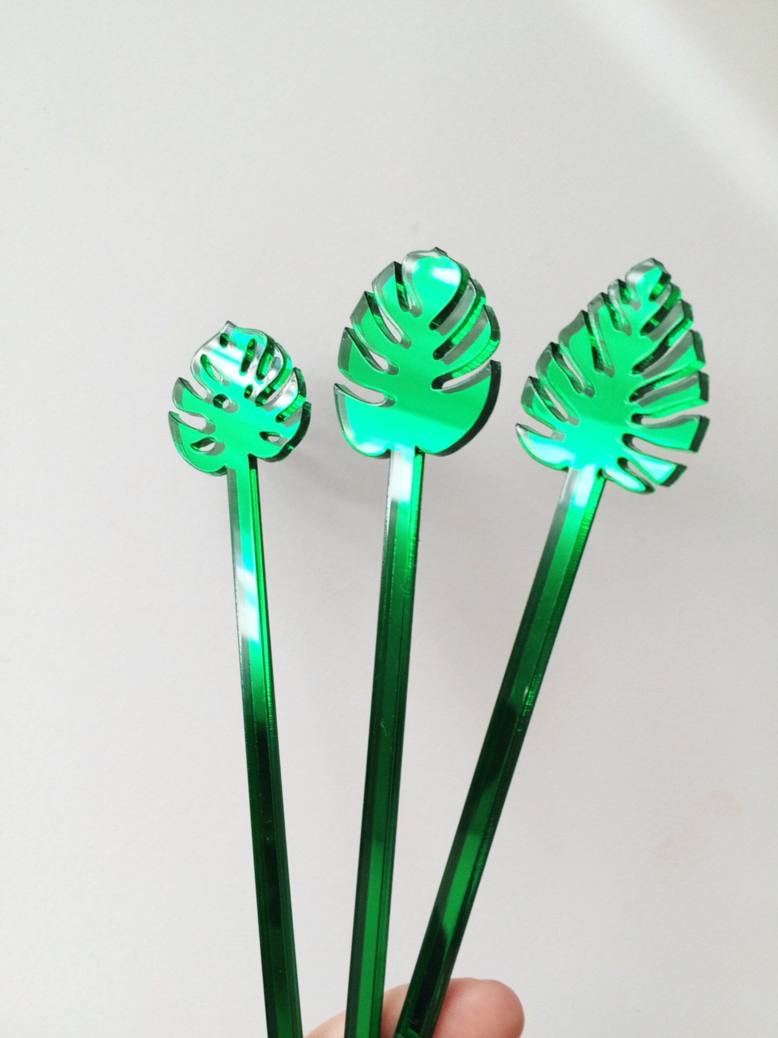 Palm Leaf Drink Stirrer Set,decor,monstera,leaves,fall Leaves,holiday ...
