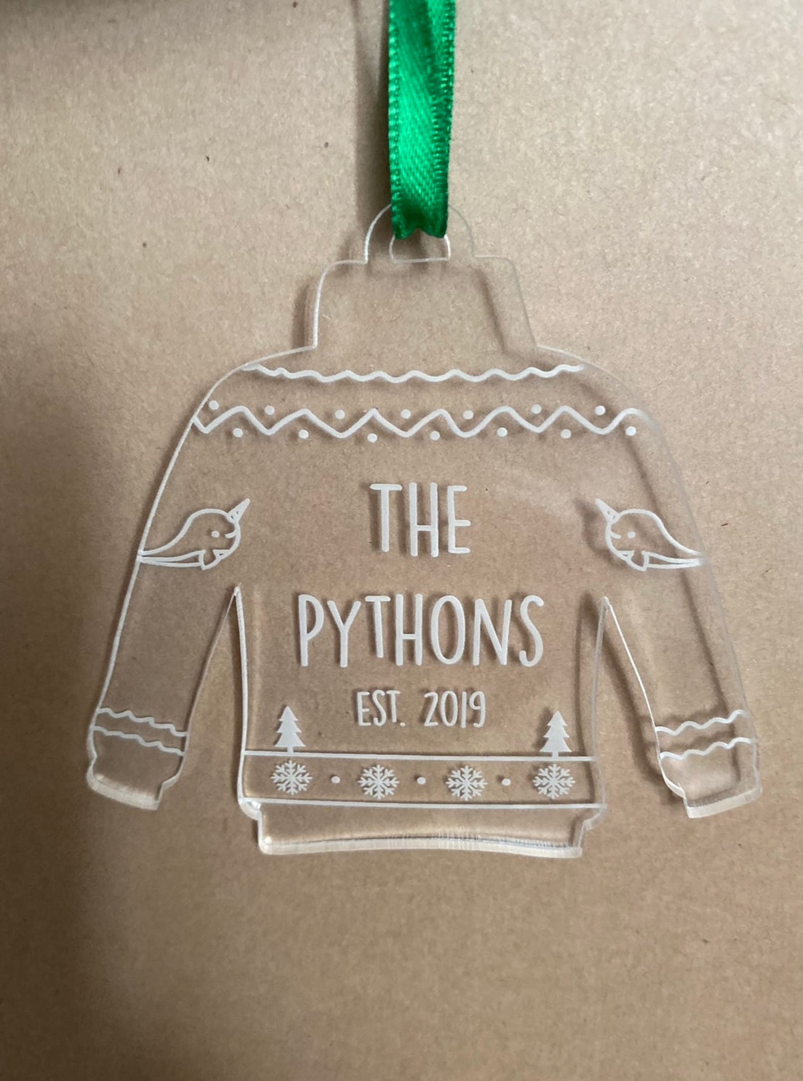 Custom Mr and Mrs Ugly Sweater Christmas Ornament-laser Cut ...