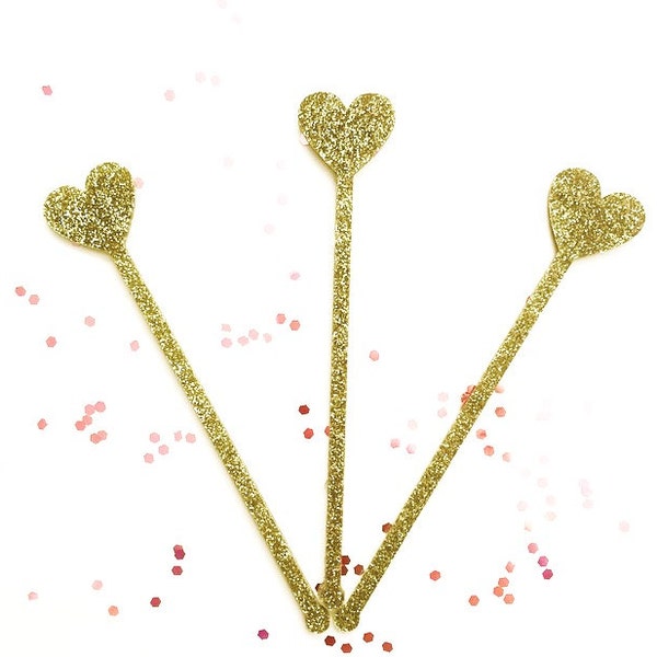 Heart Swizzle Sticks - Etsy