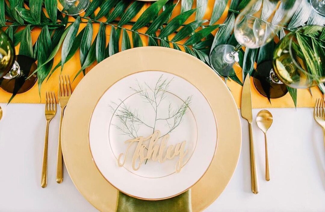 Calligraphy Acrylic Place Cards,laser Cut Place Cards,wedding Place ...