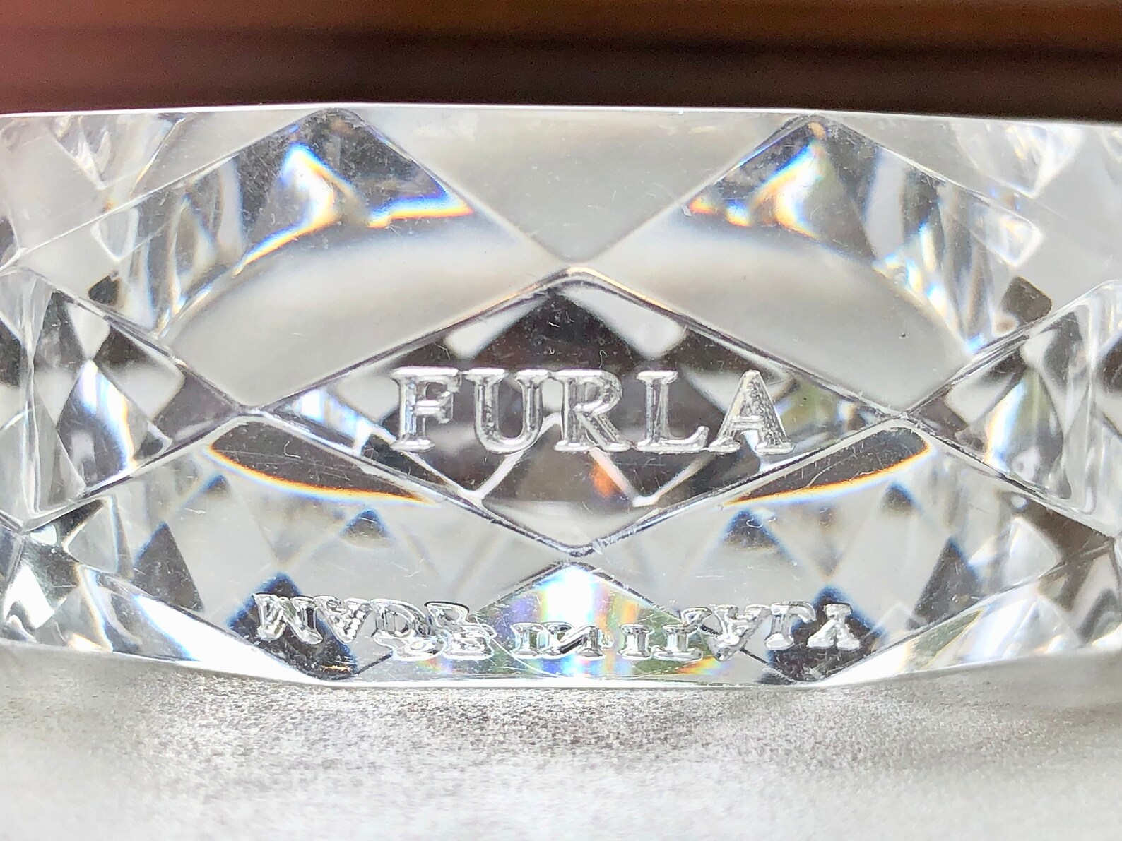 FURLA Made in ITALY Chunky Clear Faceted Acrylic Lucite Bangle | Etsy