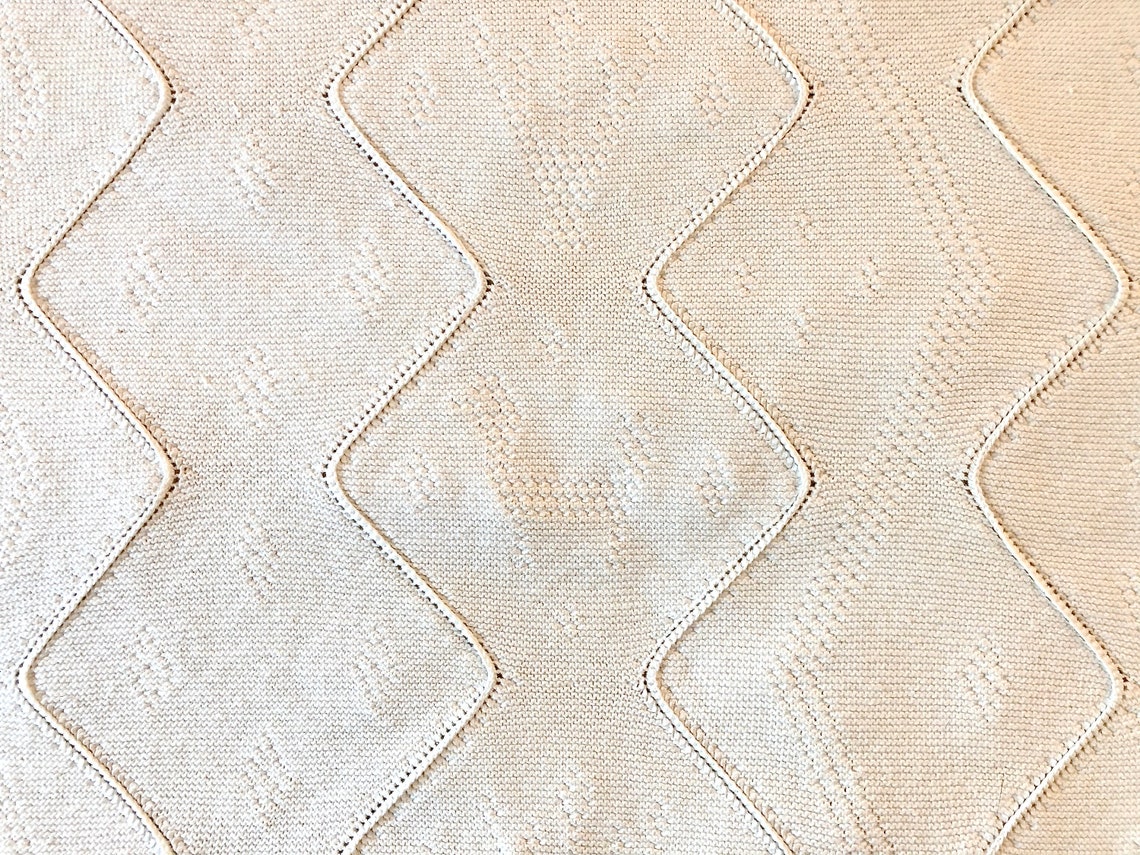 Antique Vintage CANDLEWICK Aran Knitted White All Cotton | Etsy