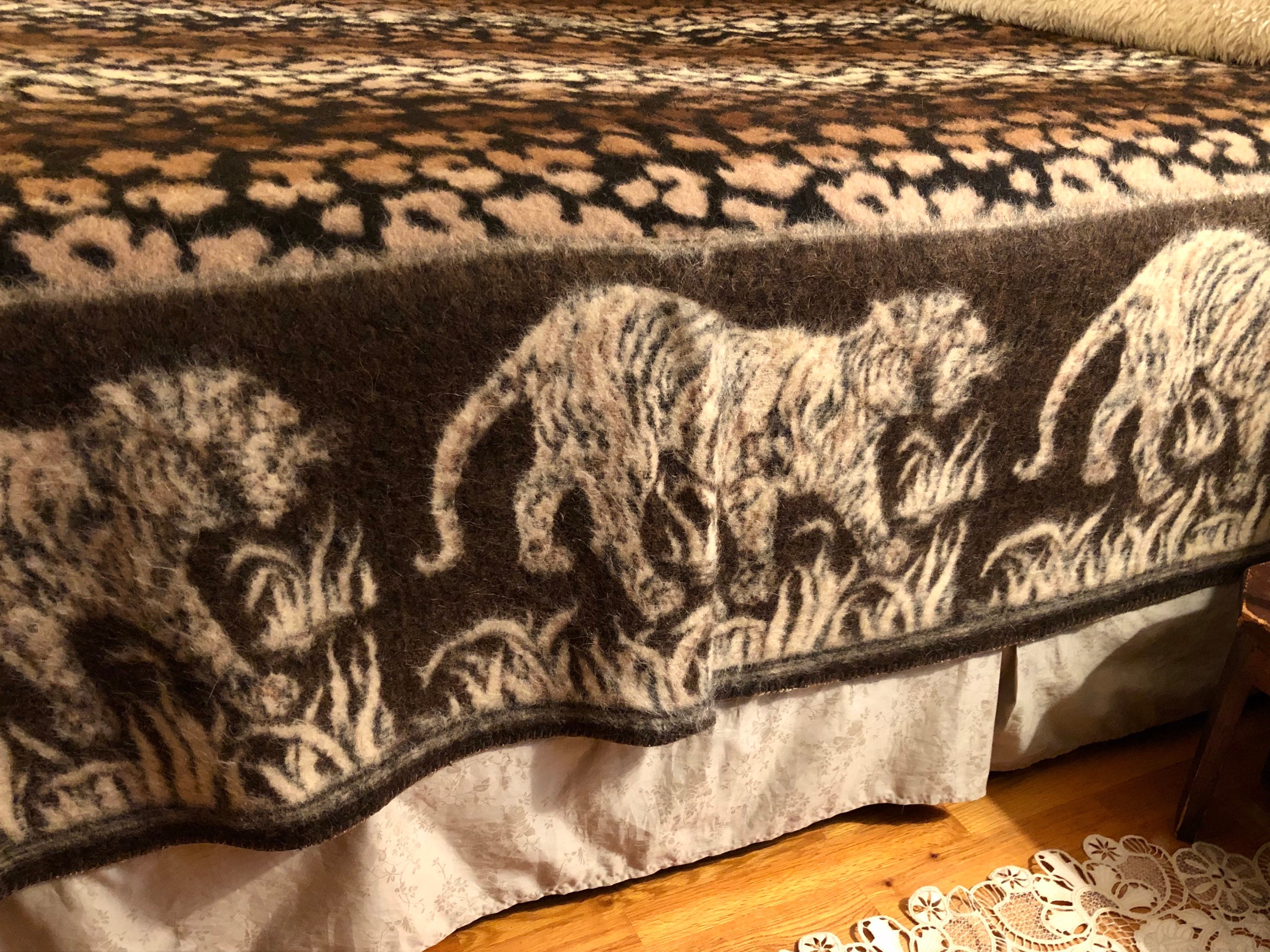 Peru TIGER LEOPARD Heavy ALPACA Wool Blanketfabrica Nacional - Etsy