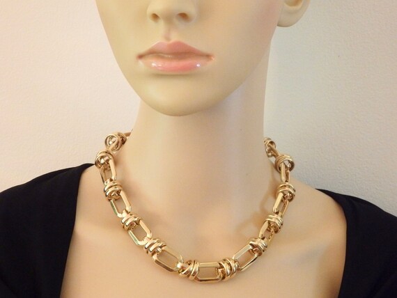1990s CHUNKY Gold Plated Nautical Link Chain 18 Inch … - Gem