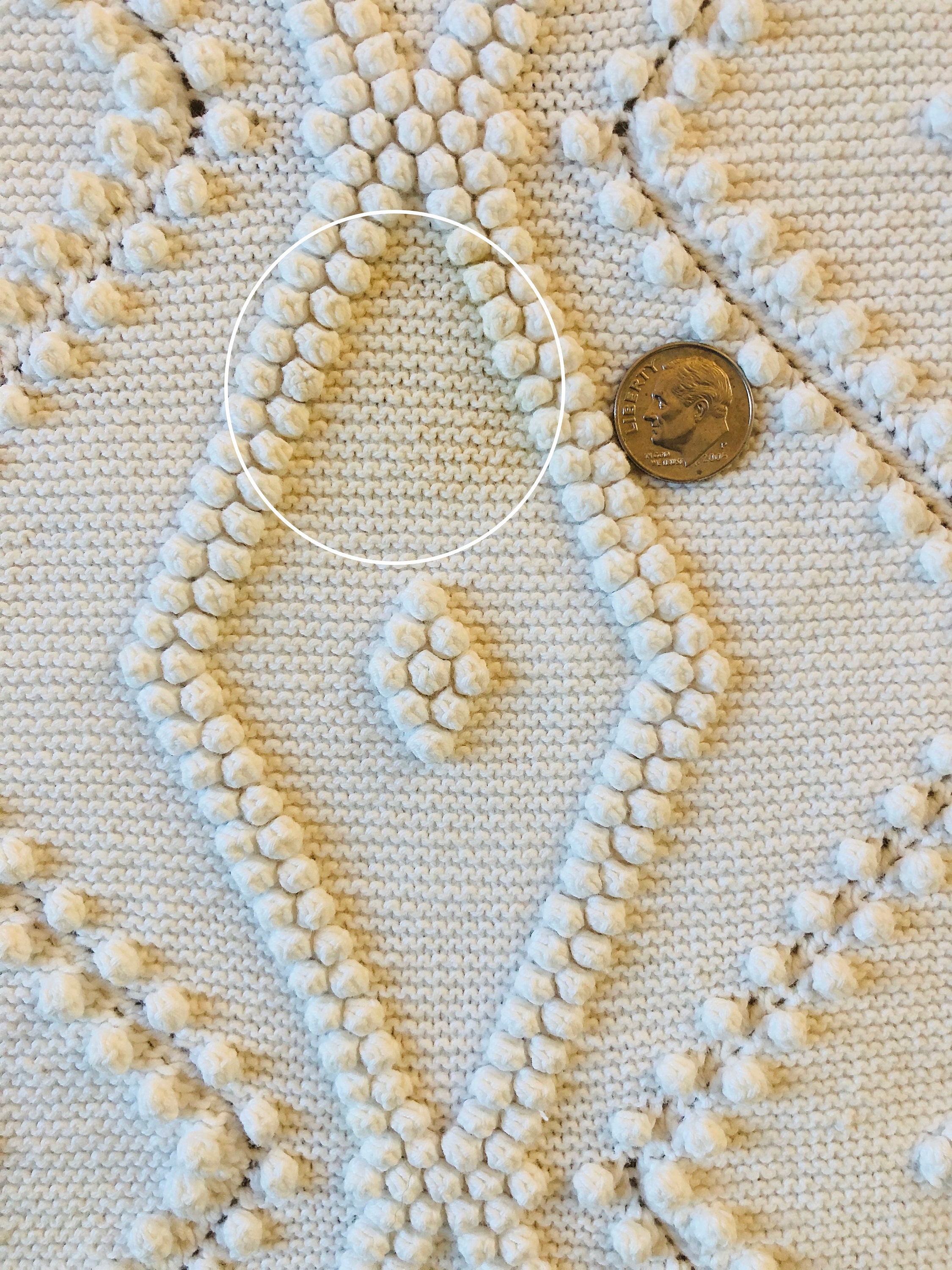 Antique Vintage CANDLEWICK Aran Knitted White All Cotton | Etsy