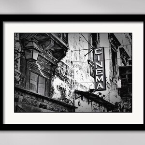 Old Cinema Theater Sign Framed Architecture Street Photography | Etsy