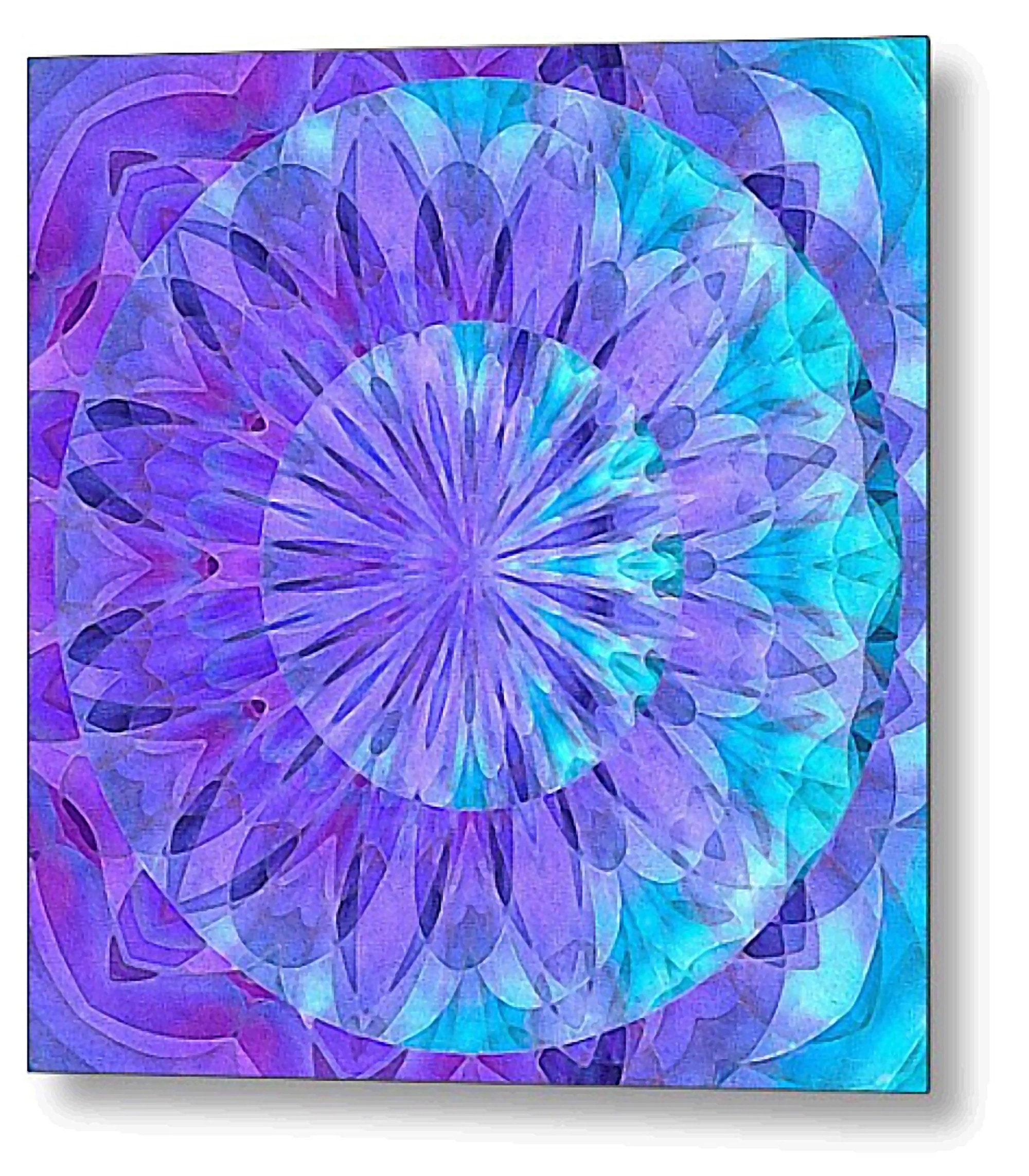 Crystal Aurora Borealis Rhinestone Mandala Giclée Metal Print | Etsy