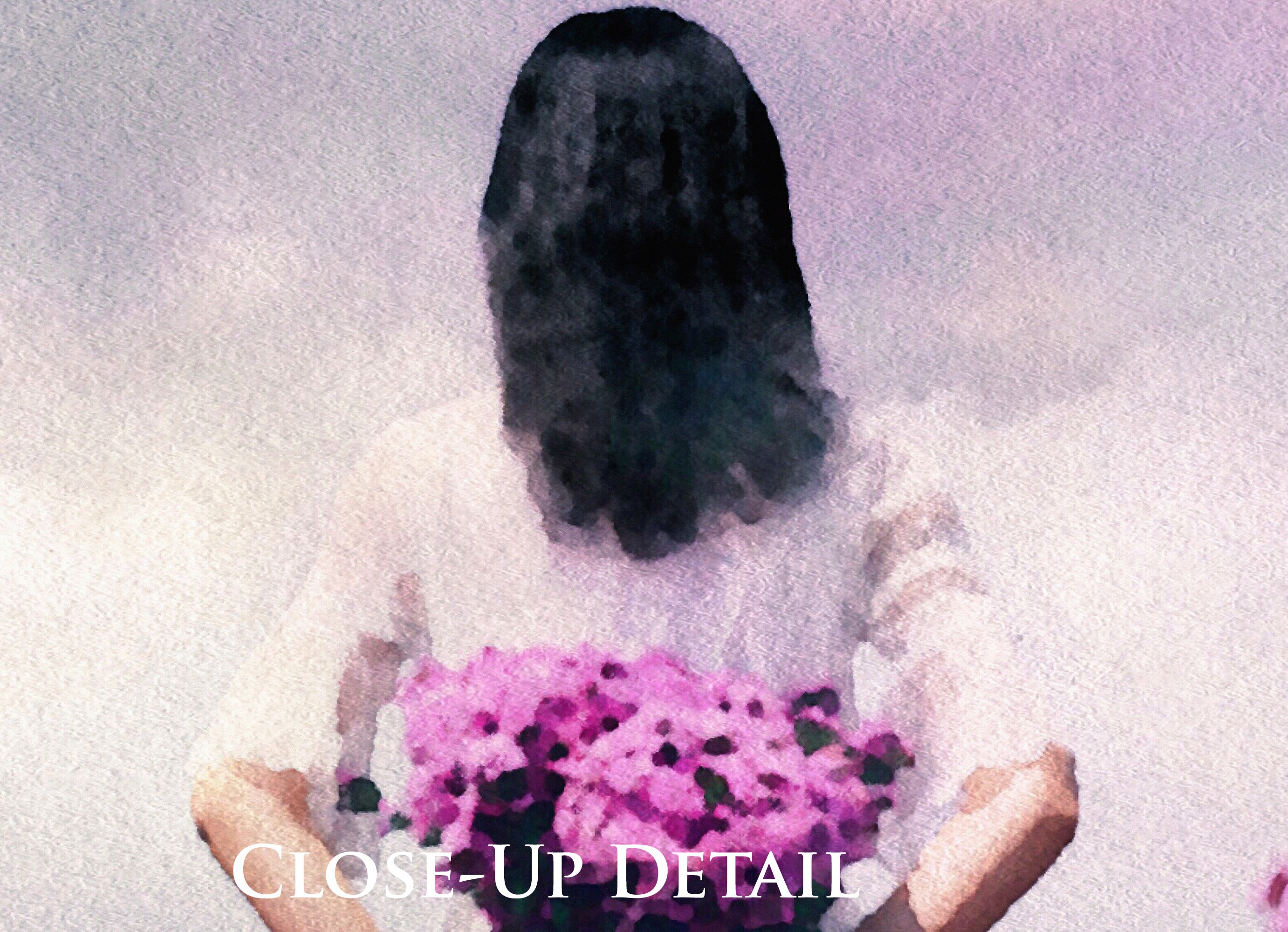 Woman Hiding Flower Bouquet Framed Watercolor Portrait Giclée - Etsy