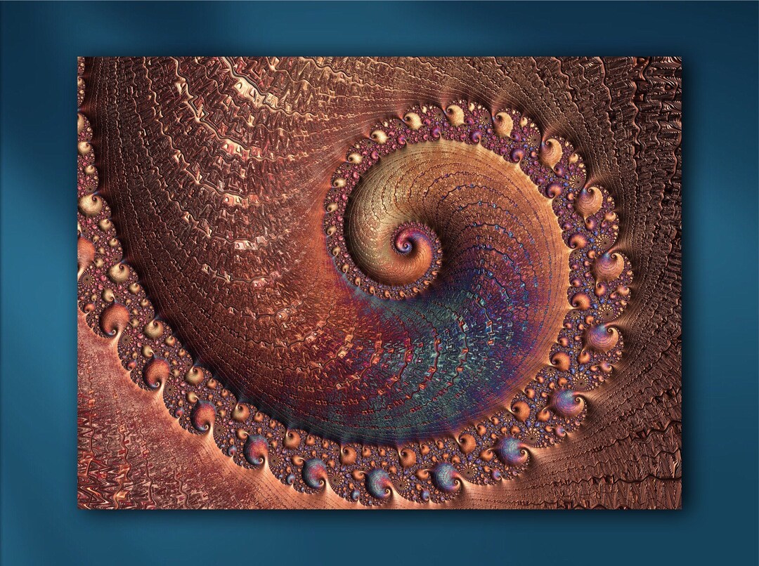 Rusty Ancient Artifact 3-D Spiral Fractal Mounted Metal or - Etsy