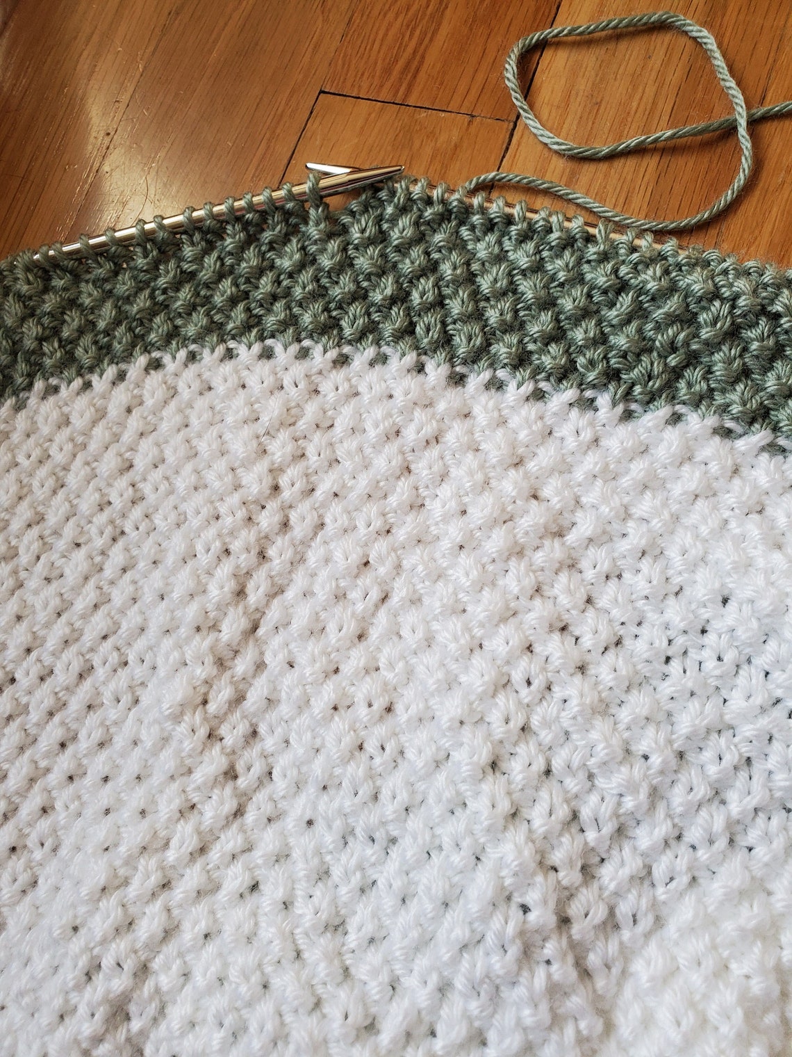 Knit Pattern PDF - Cozy Colorblock Blanket - Etsy