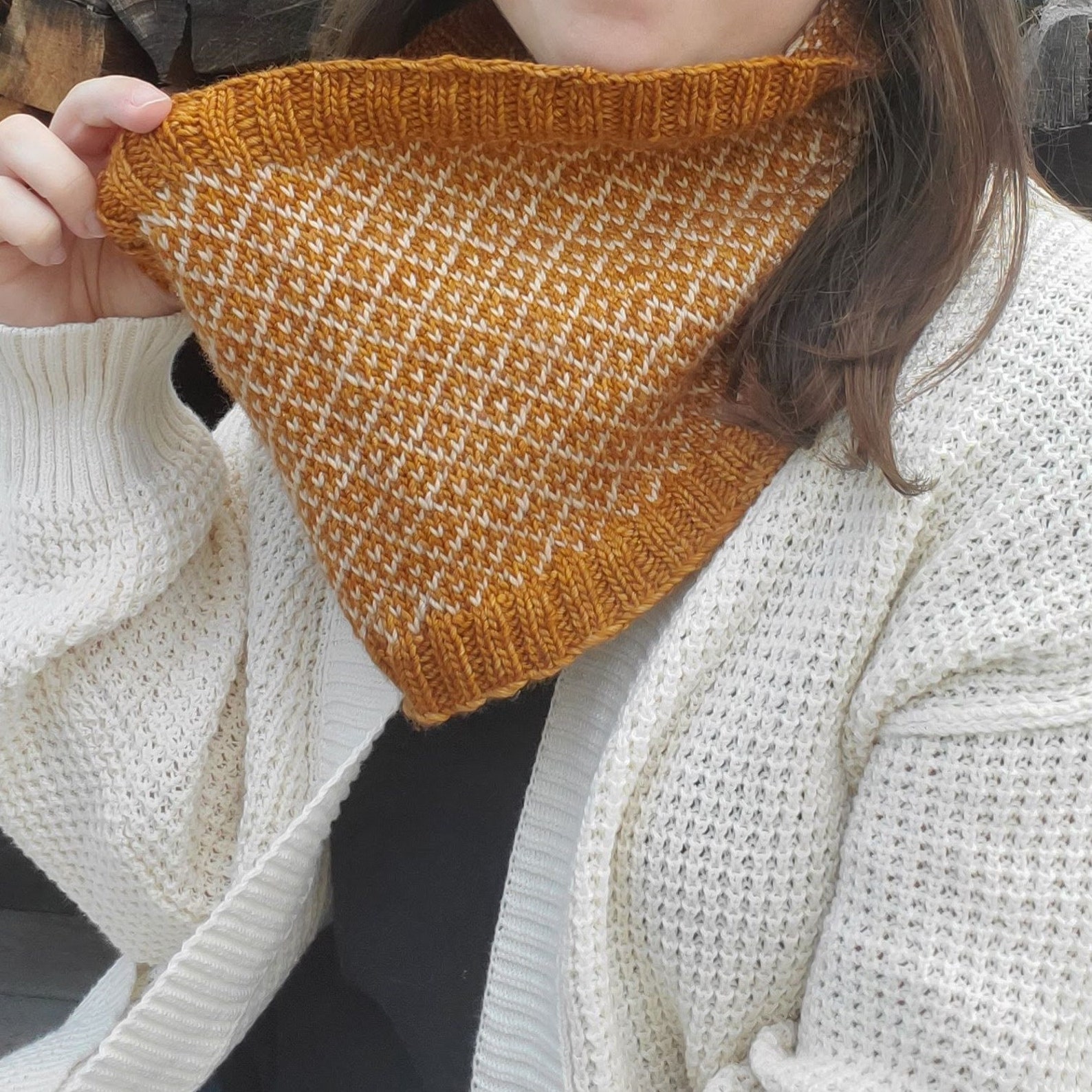 Knit Pattern PDF - Autumn Trellis Cowl - Etsy