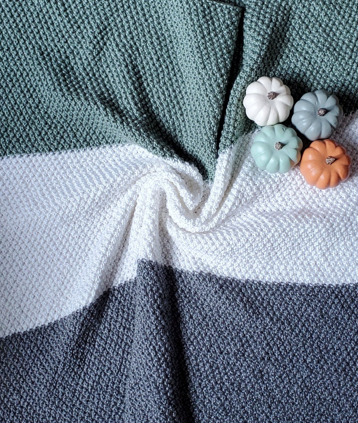 Knit Pattern PDF - Cozy Colorblock Blanket - Etsy