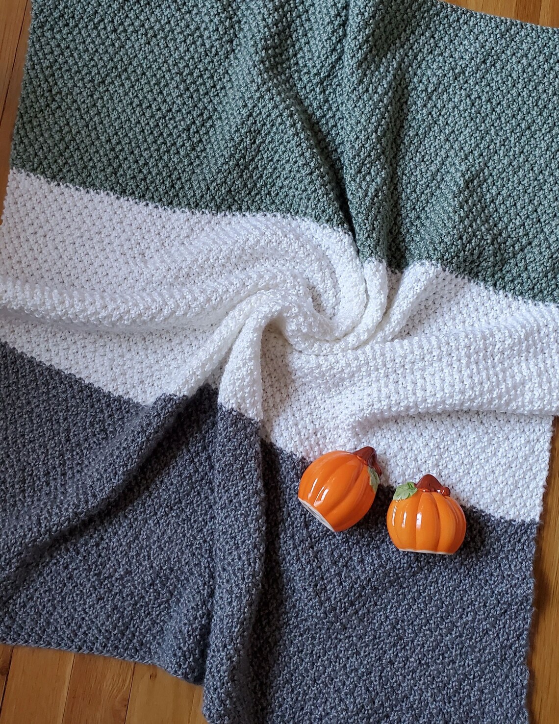 Knit Pattern PDF - Cozy Colorblock Blanket - Etsy