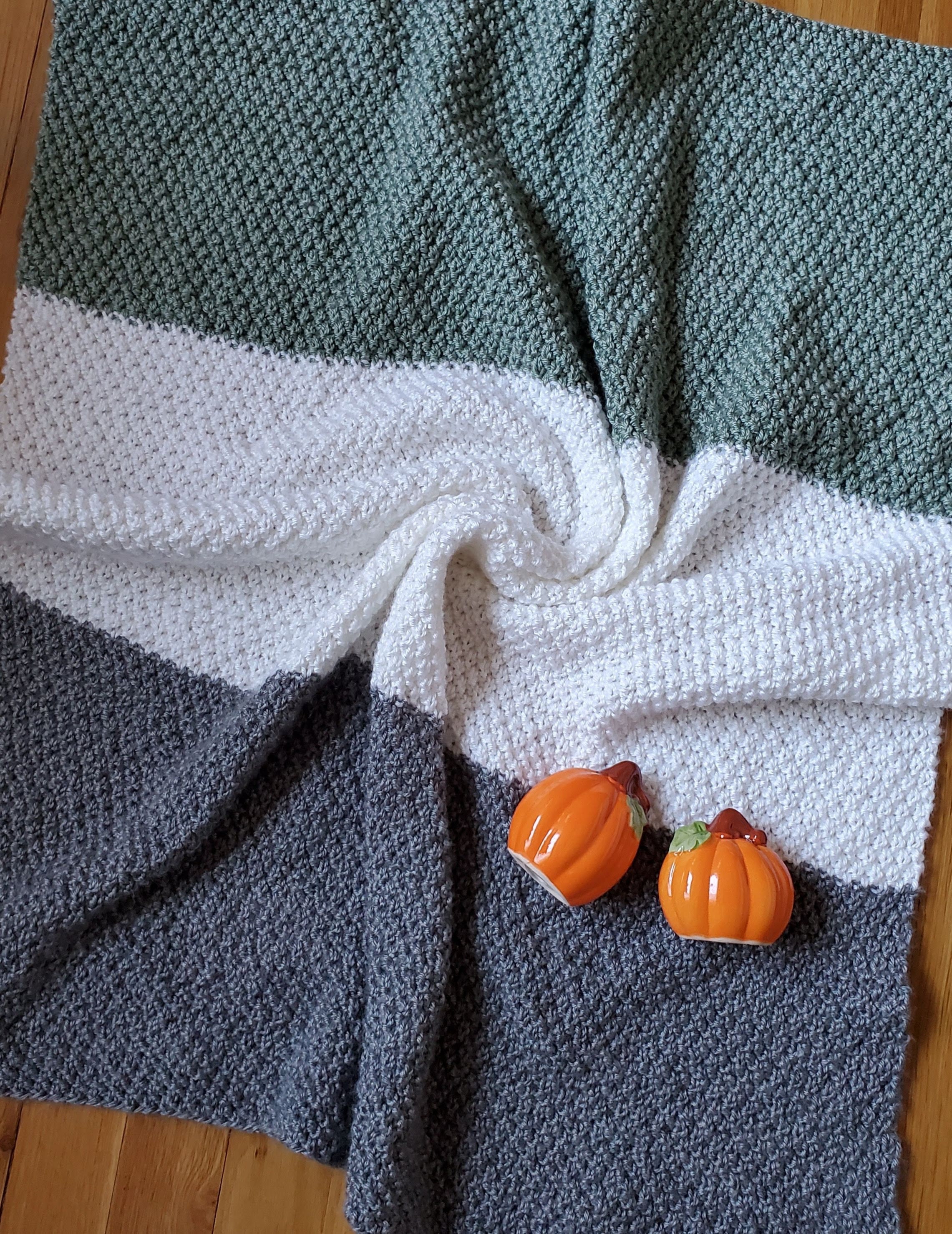 Knit Pattern PDF - Cozy Colorblock Blanket - Etsy