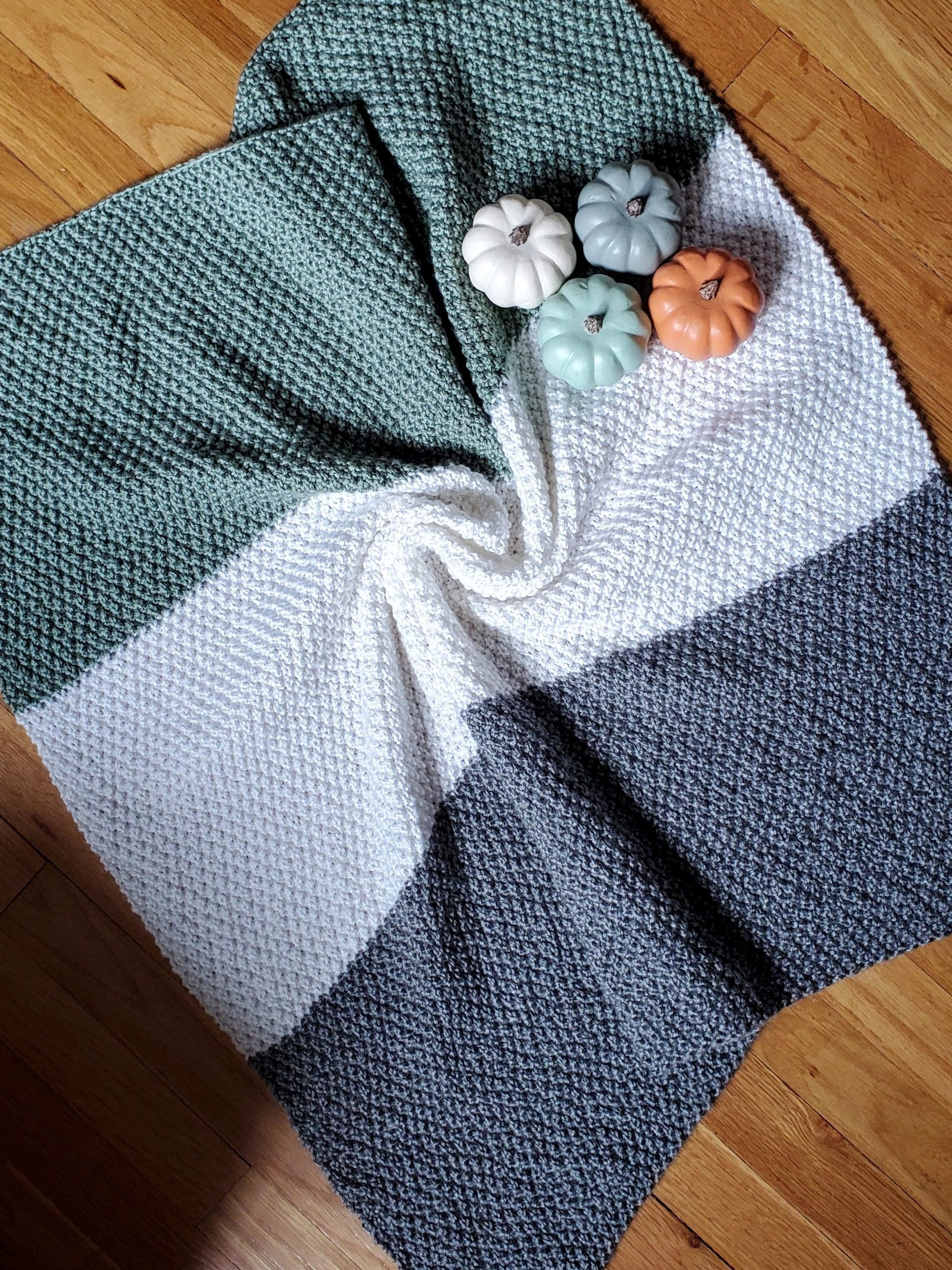 Knit Pattern PDF - Cozy Colorblock Blanket - Etsy