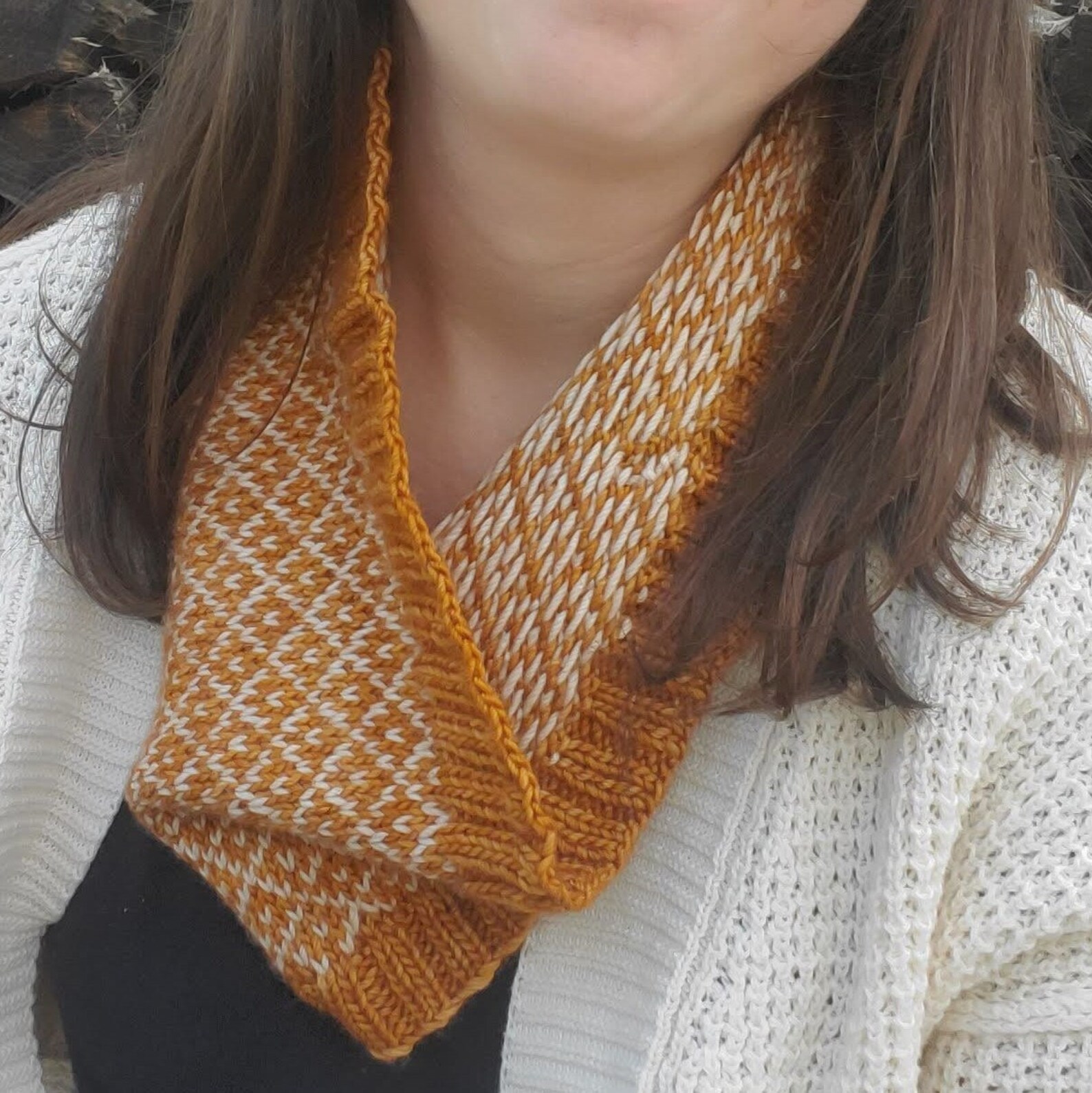 Knit Pattern PDF - Autumn Trellis Cowl - Etsy