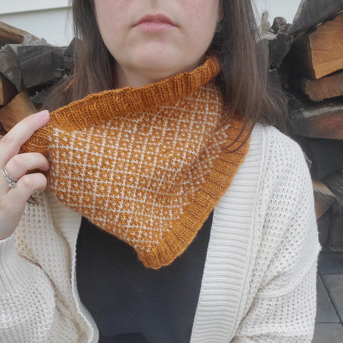 Knit Pattern PDF - Autumn Trellis Cowl - Etsy