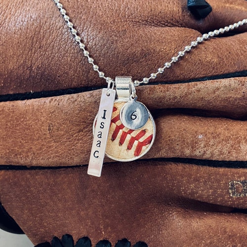 New Size Real Baseball Necklace - Etsy