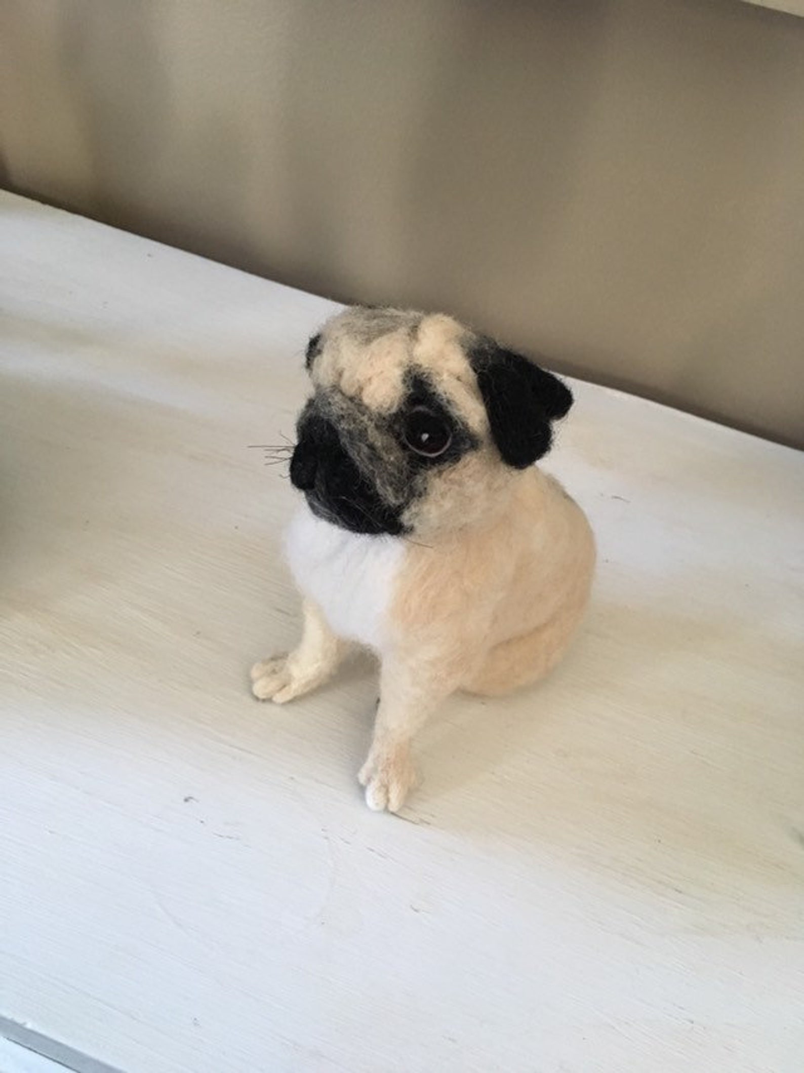 Pug Dog Needle Felted SOLD - Etsy